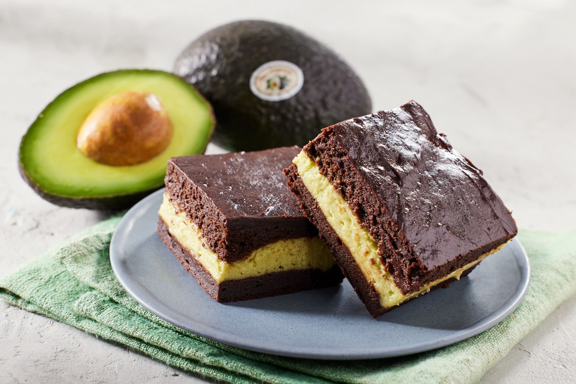 California Avocado Brownies with Avocado Cheesecake Filling ...