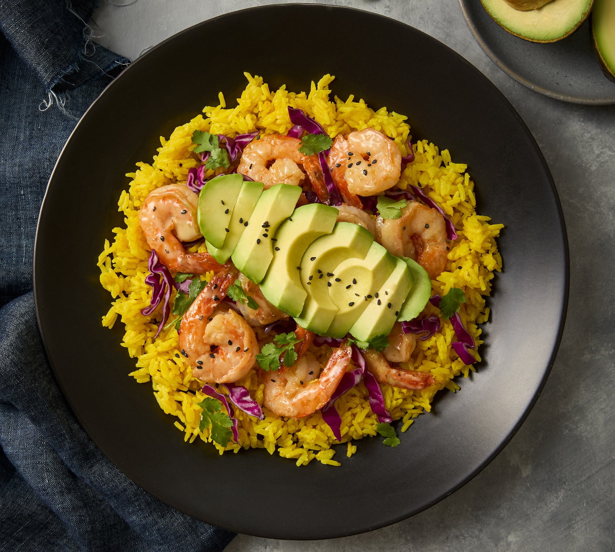 California Avocado Miso Shrimp Rice Bowl - California Avocados